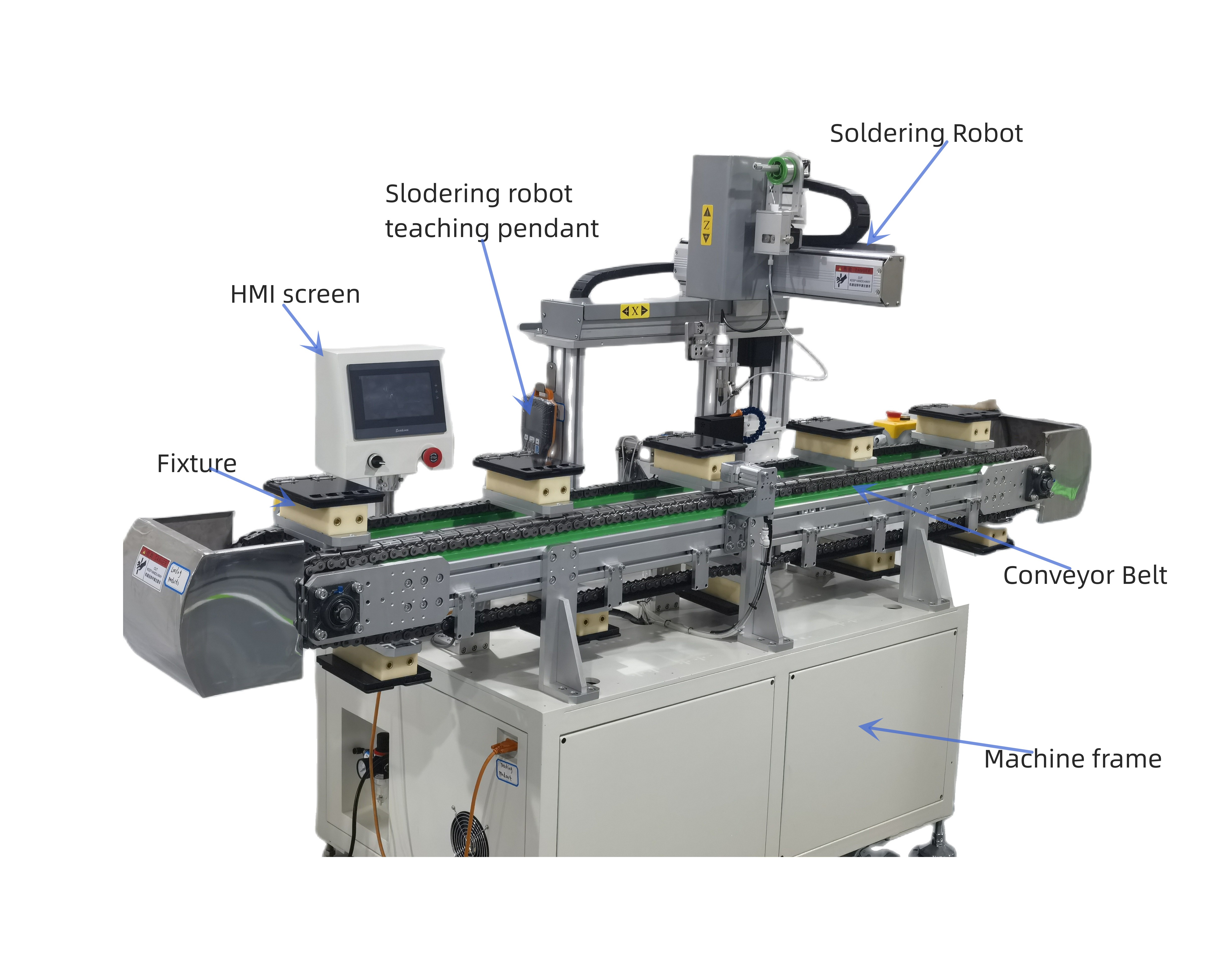 Bba 자동 인라인 납땜 솔더 로봇 중국 제조업체의 생산 라인을위한 완전히 맞춤형 설계 용접 기계 Bobang Automation